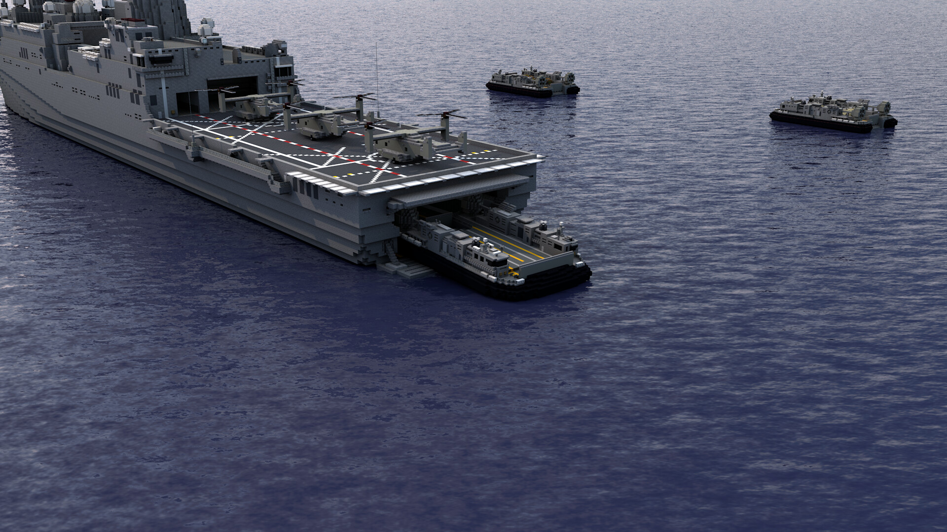 San Antonio Class Landing Ship / 2:1 Scale Minecraft Map