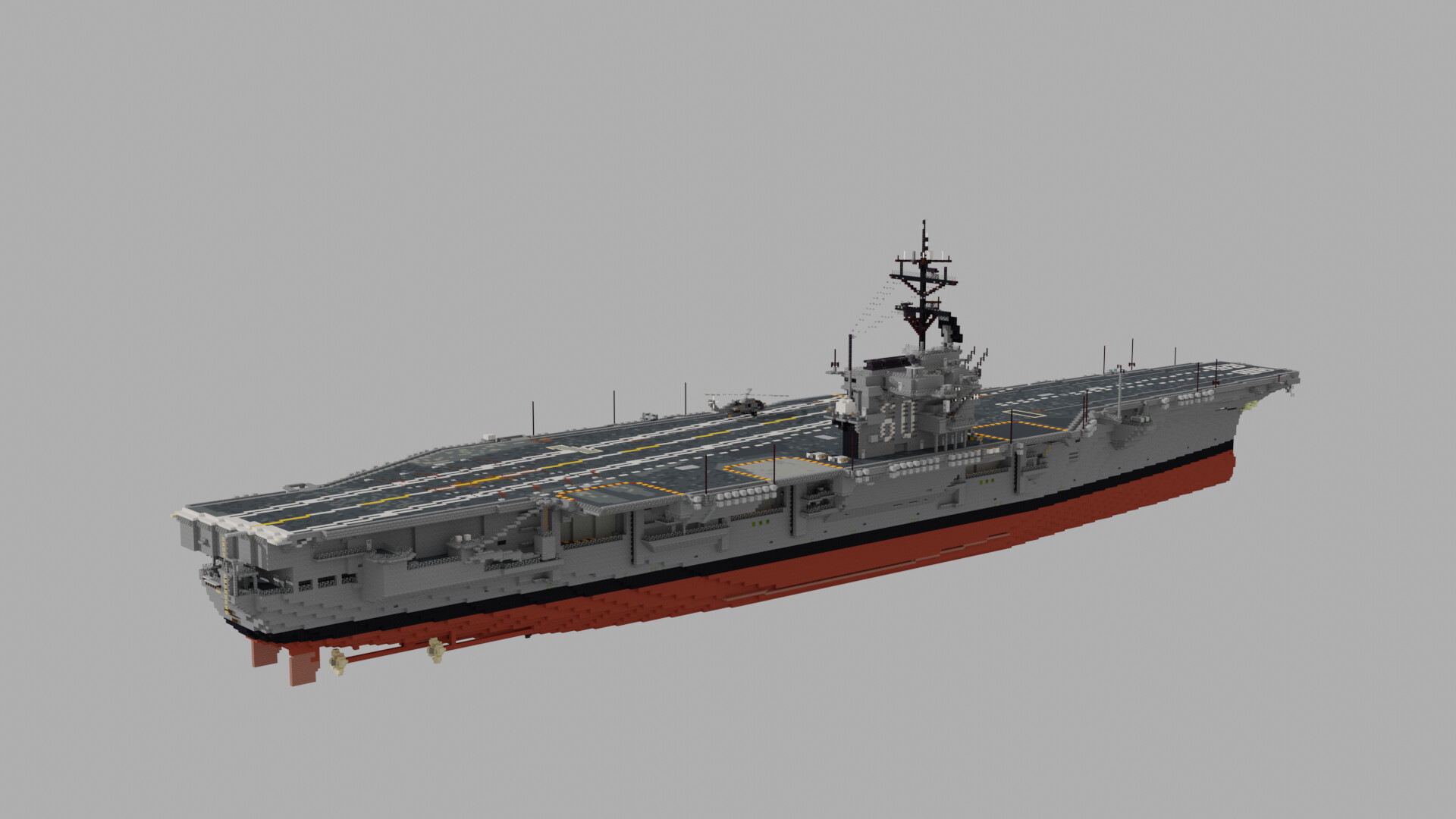 USS Saratoga (CV-60) 1:1 scale Minecraft Map