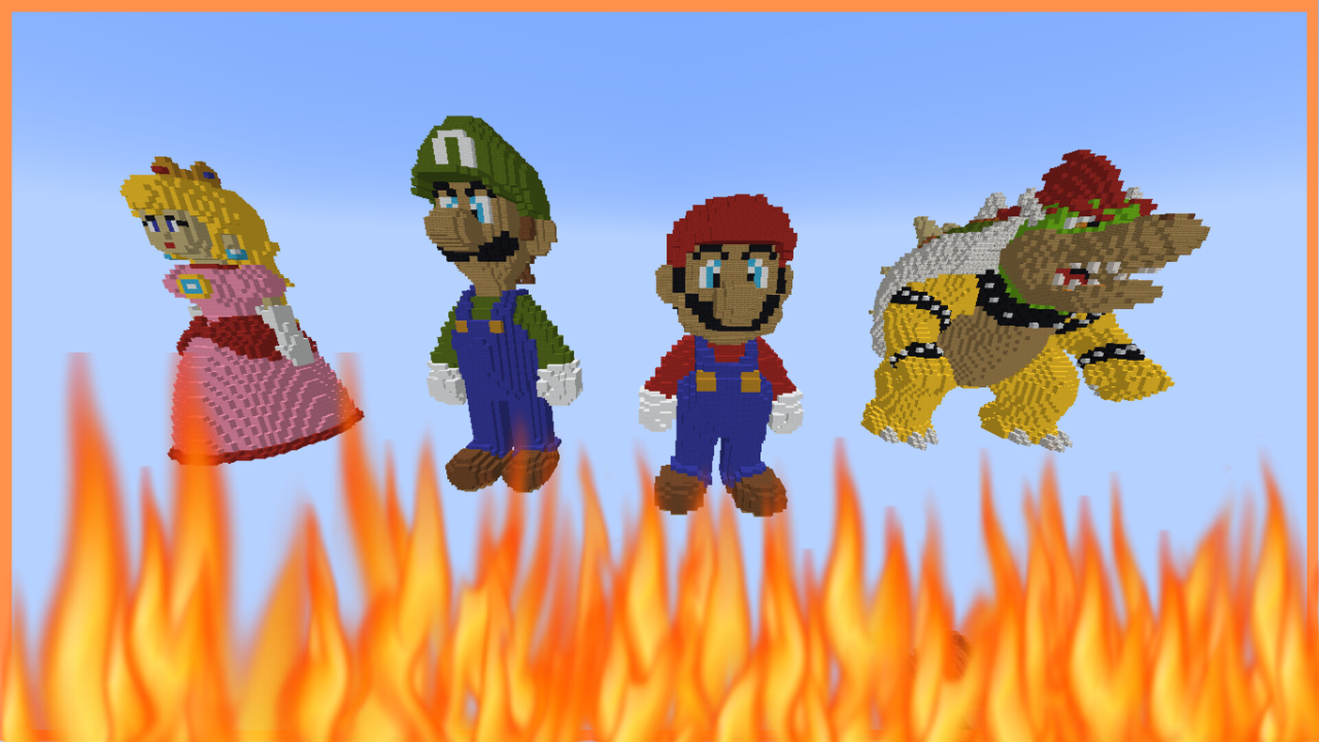 Burning Super Mario Map! (Fixed Download!) Minecraft Map