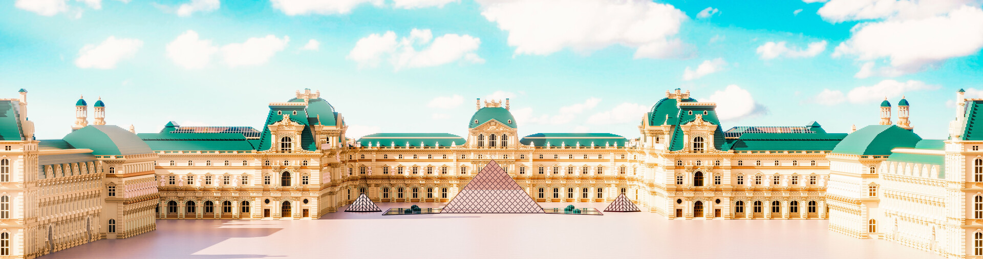 Louvre CryptoPunk Museum — A 2700x1000 1-to-1 Minecraft Recreation ...
