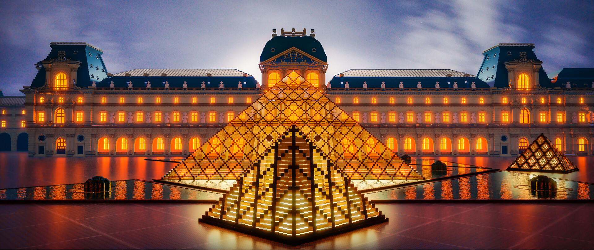 Louvre CryptoPunk Museum — A 2700x1000 1-to-1 Minecraft Recreation ...
