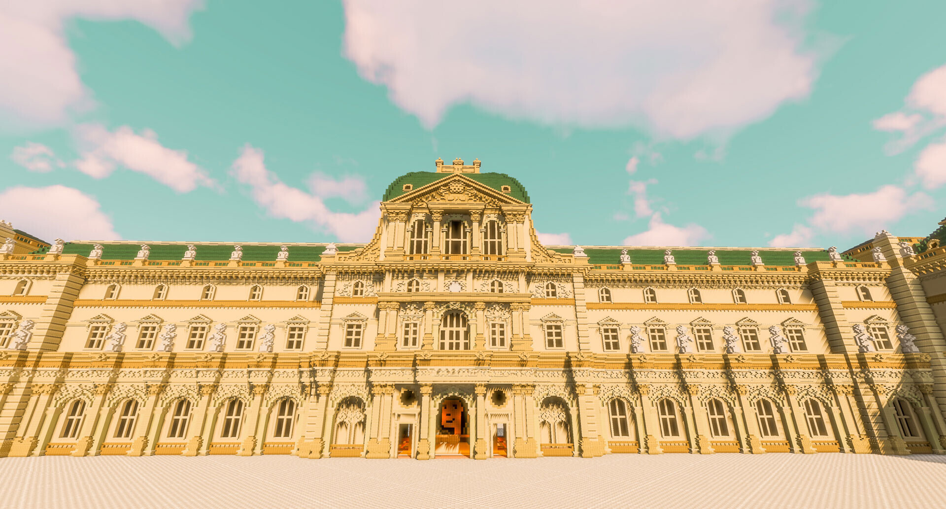 Louvre CryptoPunk Museum — A 2700x1000 1-to-1 Minecraft Recreation ...