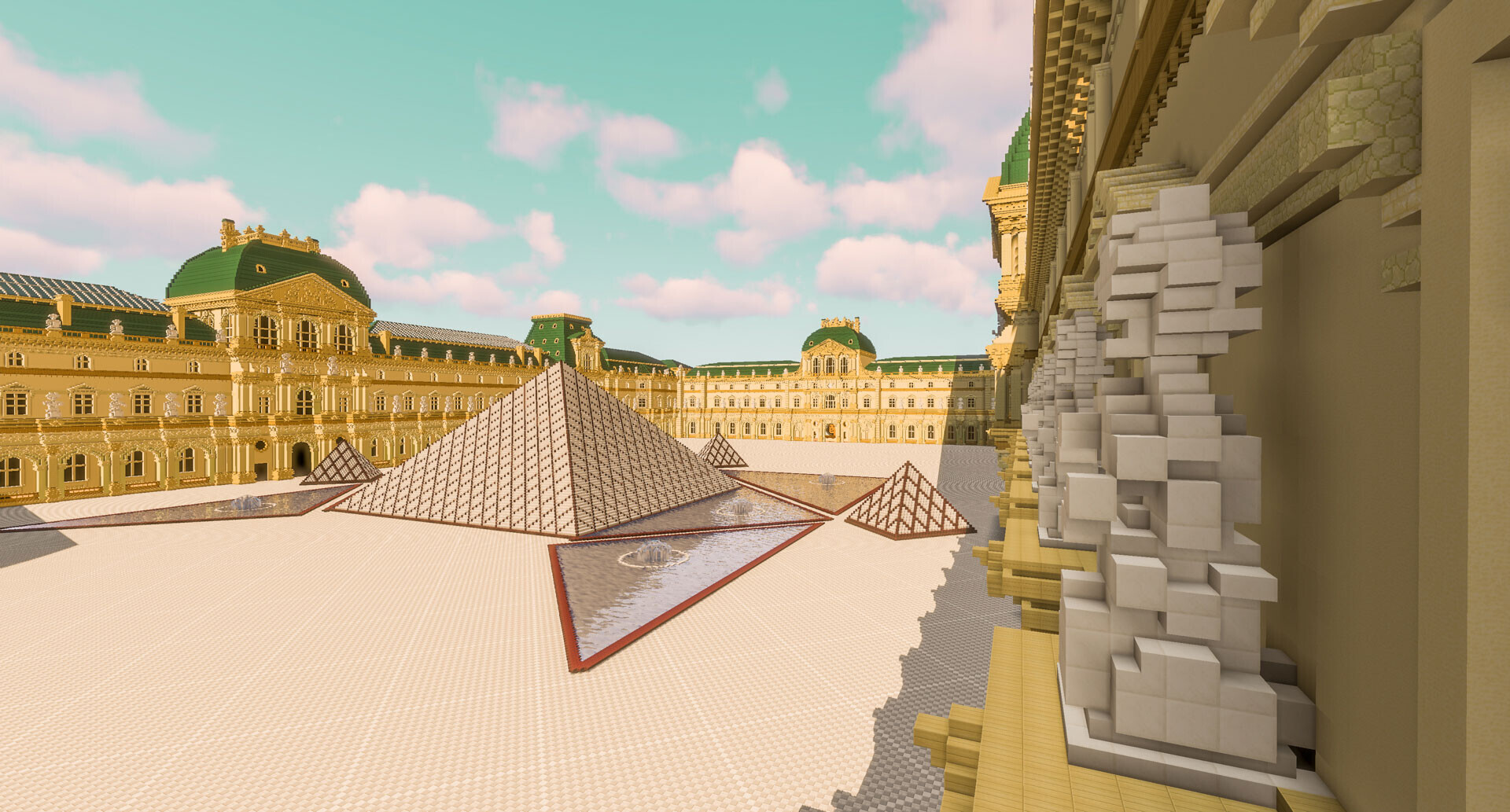 Louvre CryptoPunk Museum — A 2700x1000 1-to-1 Minecraft Recreation ...