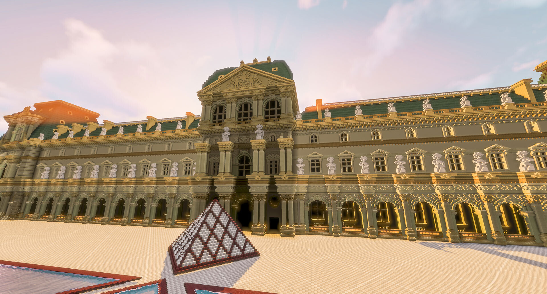 Louvre CryptoPunk Museum — A 2700x1000 1-to-1 Minecraft Recreation ...