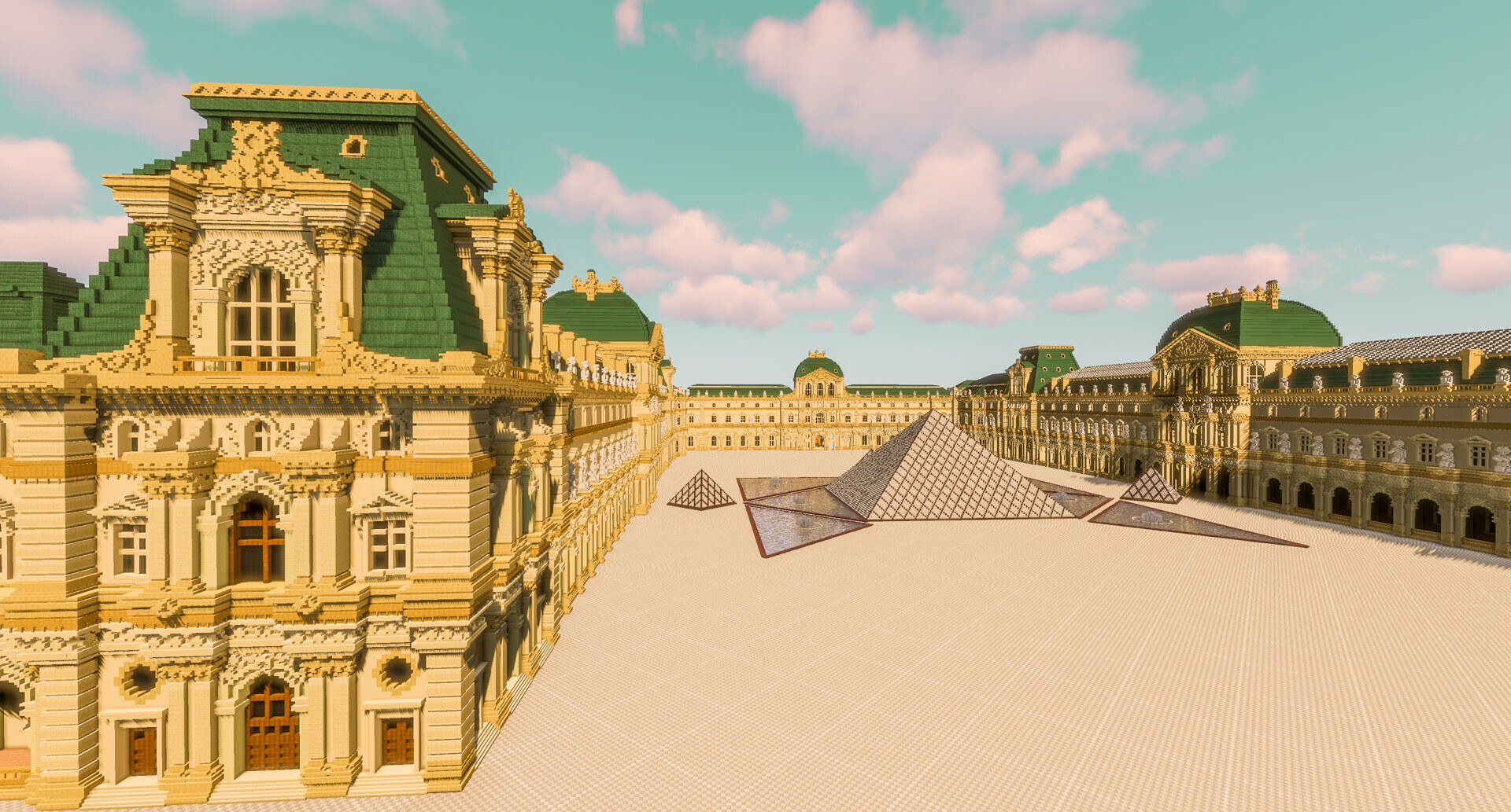 Louvre CryptoPunk Museum — A 2700x1000 1-to-1 Minecraft Recreation ...