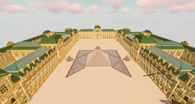 Louvre CryptoPunk Museum — A 2700x1000 1-to-1 Minecraft Recreation ...
