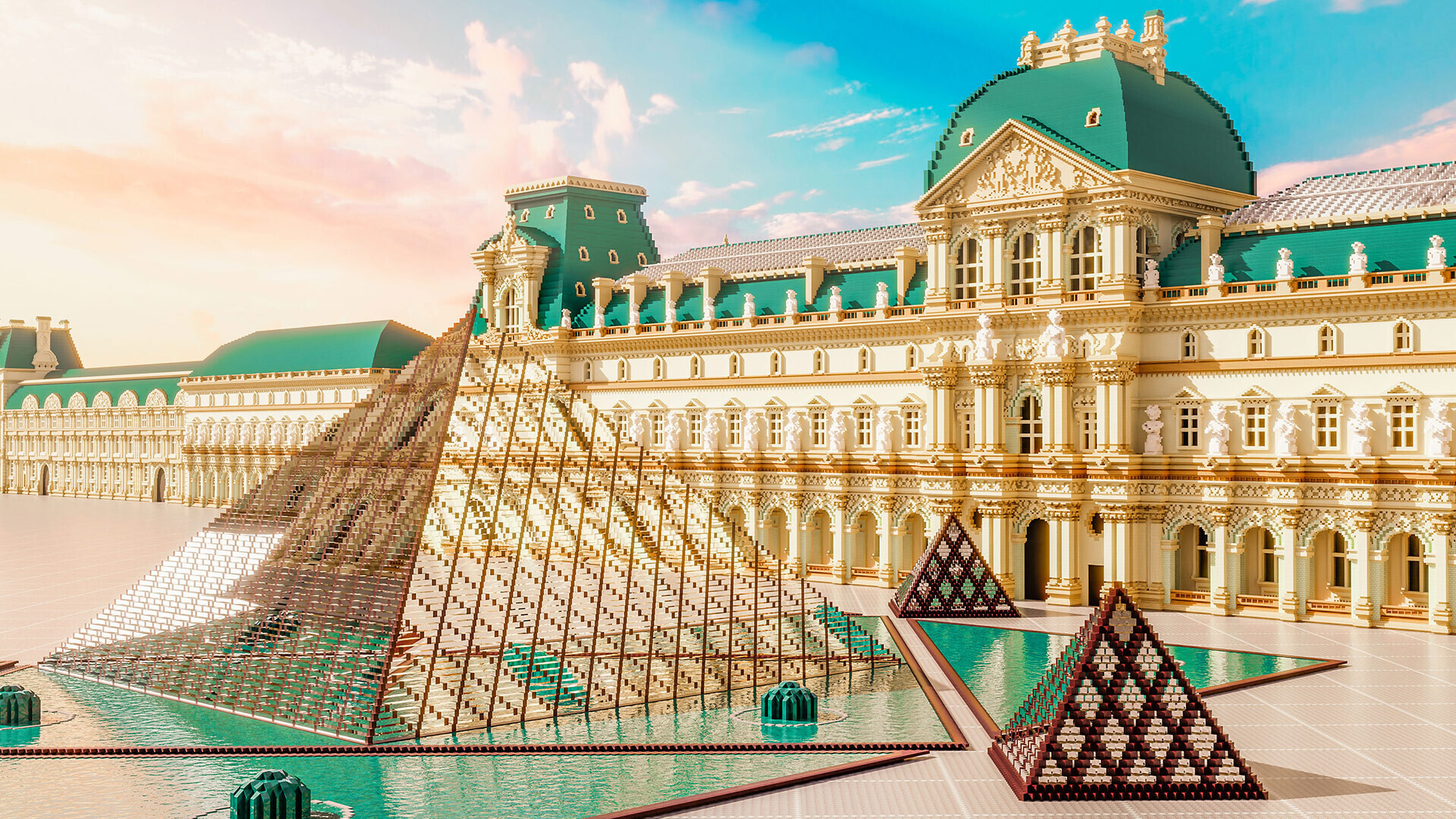 Louvre CryptoPunk Museum — A 2700x1000 1-to-1 Minecraft Recreation ...