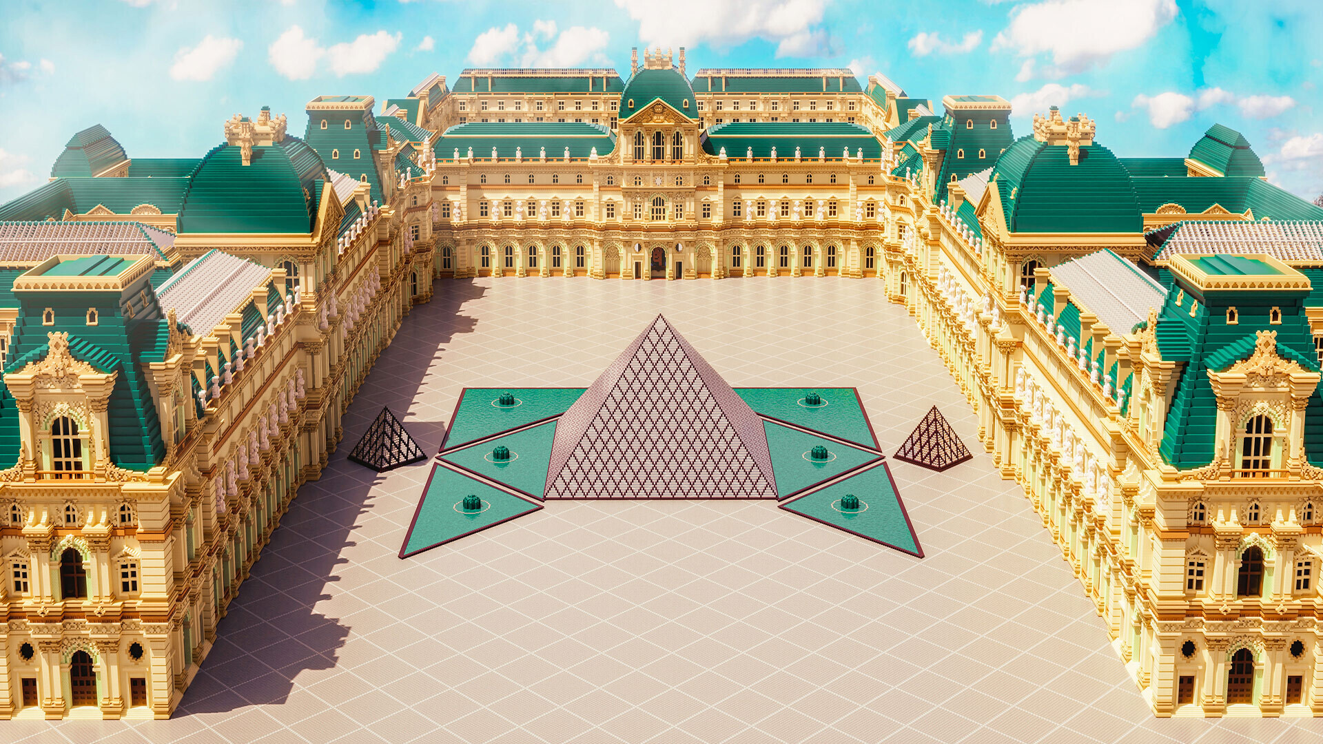 Louvre CryptoPunk Museum — A 2700x1000 1-to-1 Minecraft Recreation ...