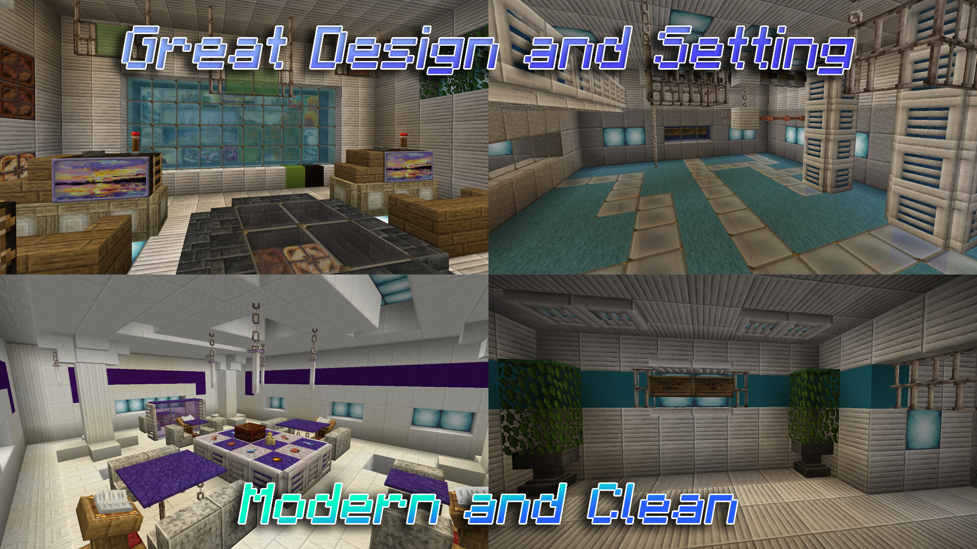 1.19 Java Huge Bunker, tons of secret passages, redstone and command ...