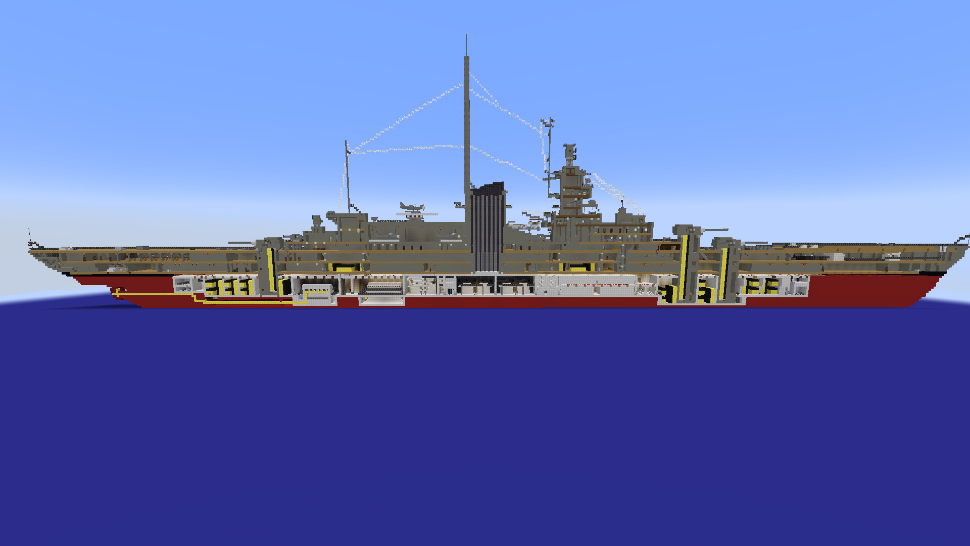 German Gneisenau Battlecruiser 1,5:1 Minecraft Map