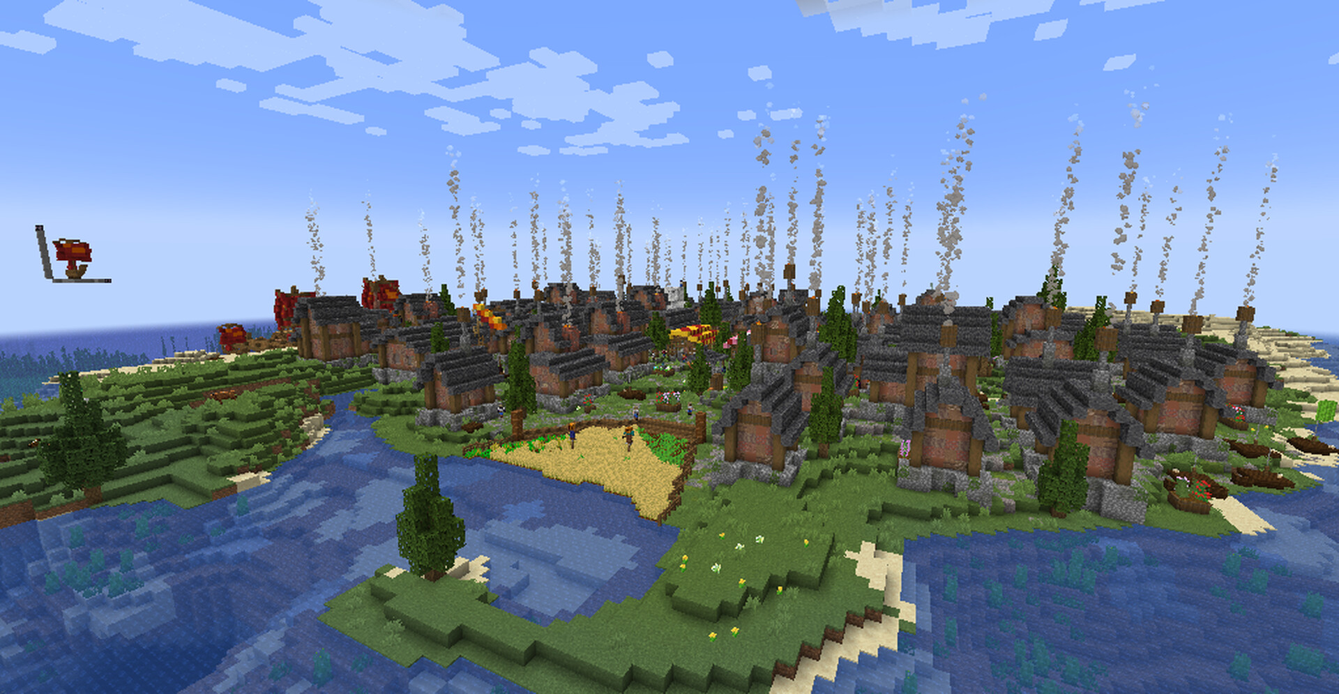 City on island Minecraft Map