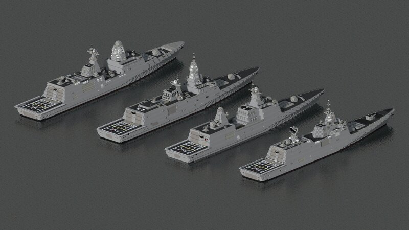 PLAN Future Frigate Type 057-054B,C,D Minecraft Map