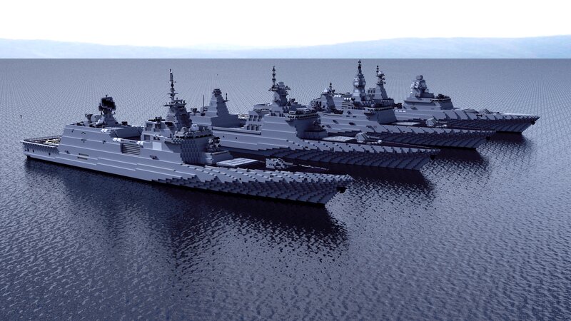 PLAN Future Frigate Type 057-054B,C,D Minecraft Map