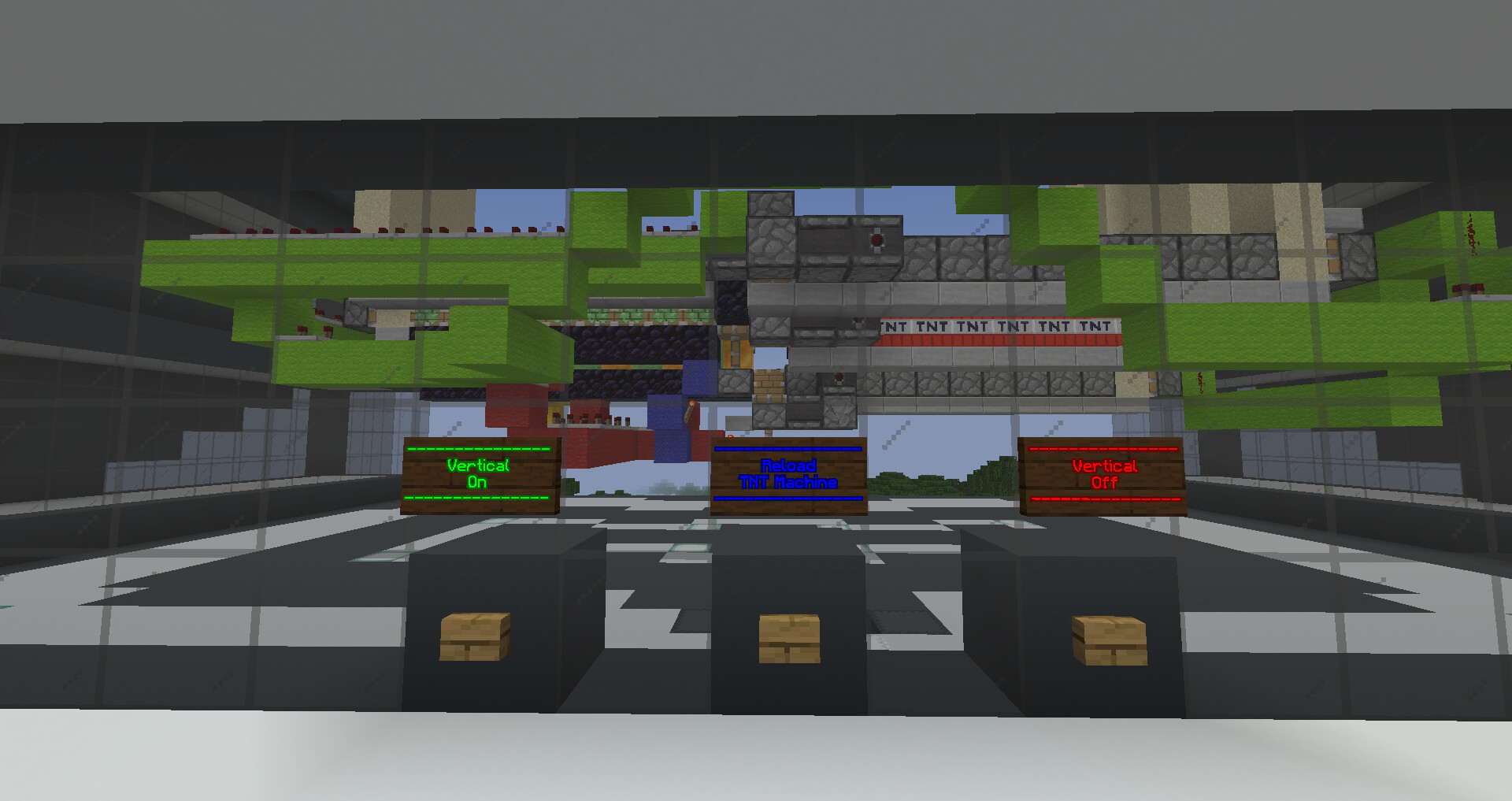 Auto-Building Flying Machines Minecraft Map