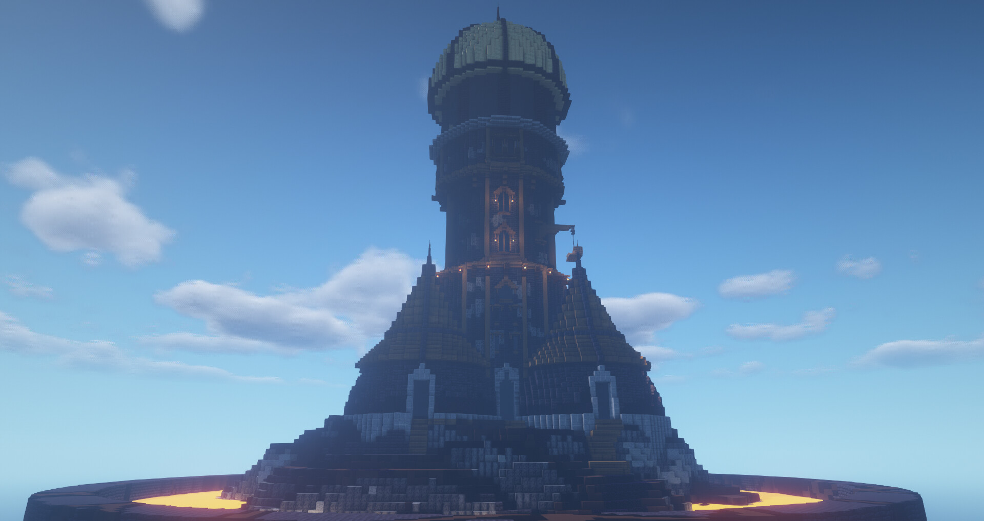 Small tower over a lava lake Minecraft Map