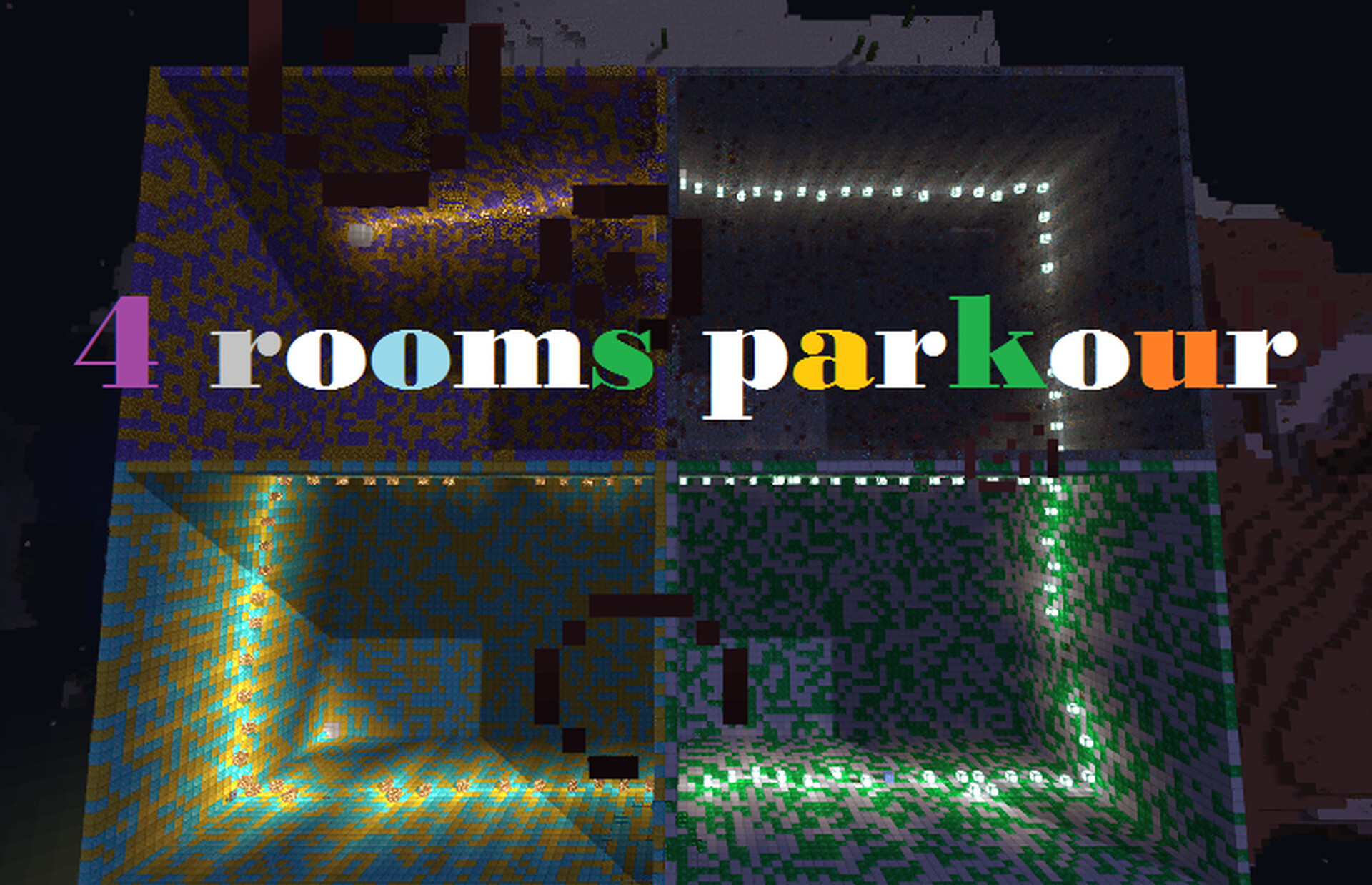 4 rooms parkour Minecraft Map
