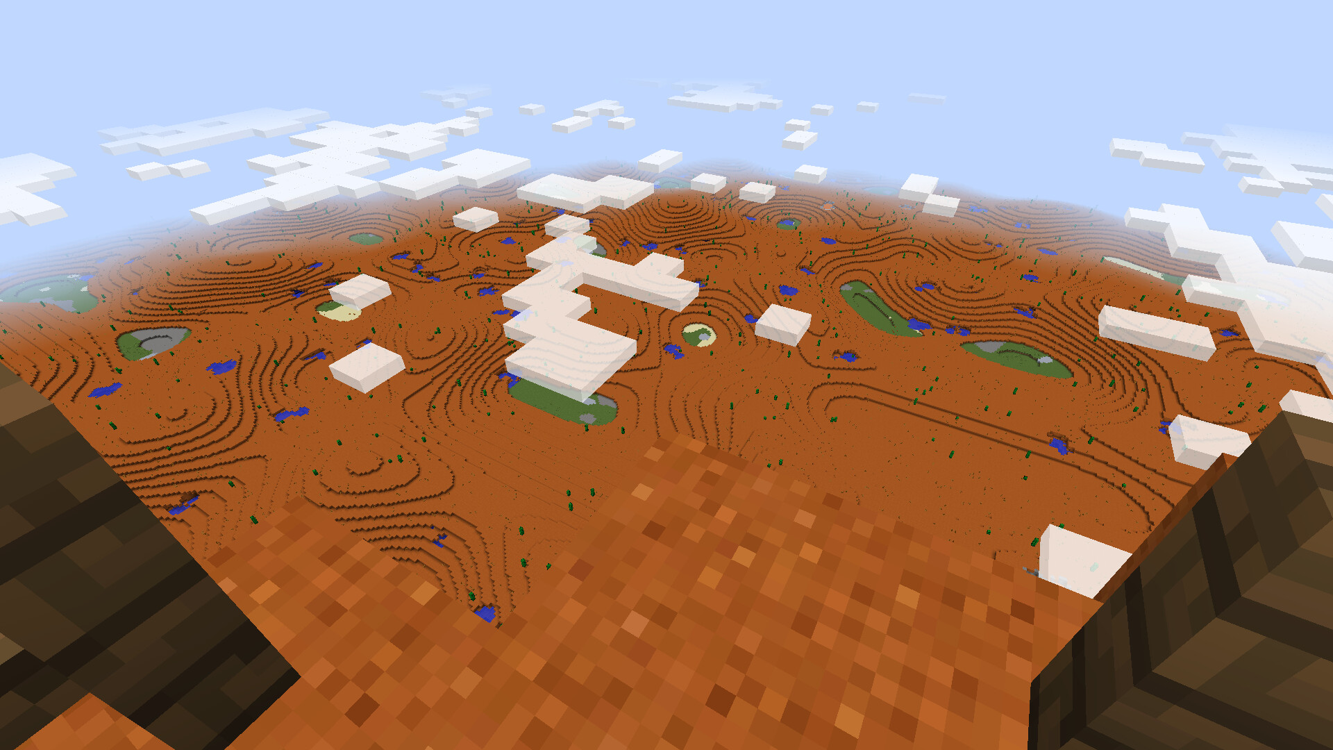 Grand Mesa-ish Mesa with Cabin, Barbecue and Outdoor Table, and Lookout Point Minecraft Map