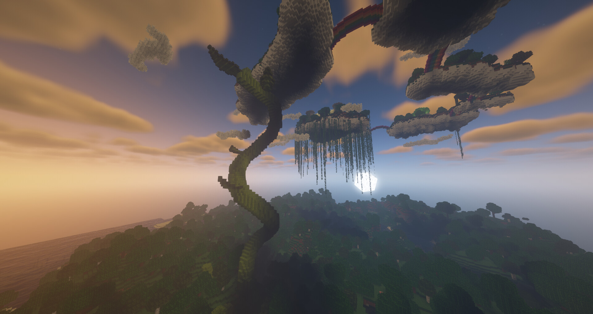 Jack and the Beanstalk Cloud Islands Minecraft Map