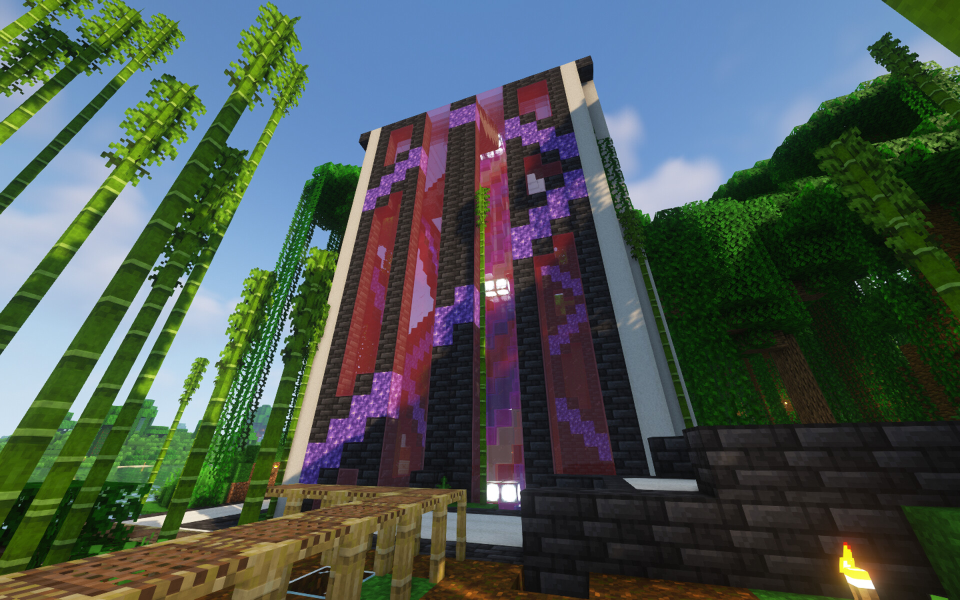 My Cave Base + topside view with volcano Minecraft Map