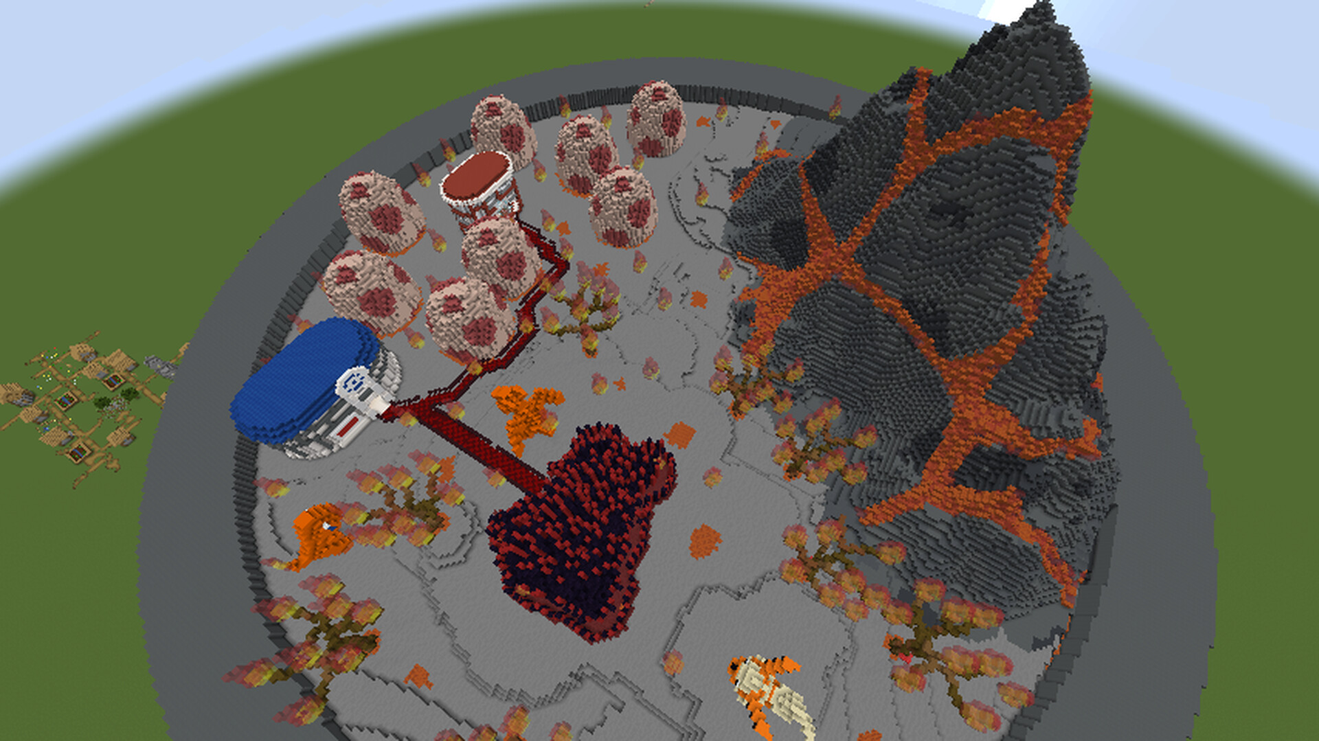 Pixelmon/pokemon Fire Gym Spawn 1.16 - 1.19 Free Download Minecraft Map