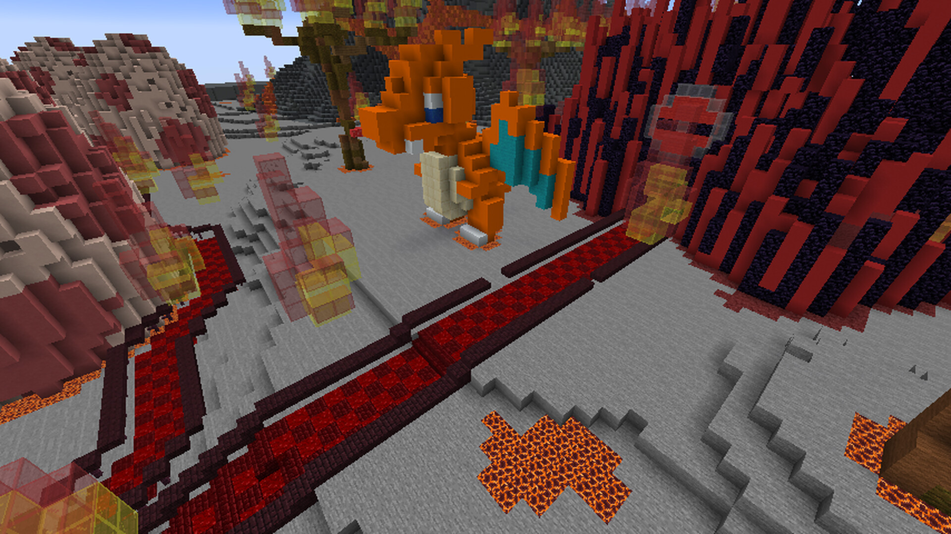 Pixelmon/pokemon Fire Gym Spawn 1.16 - 1.19 Free Download Minecraft Map