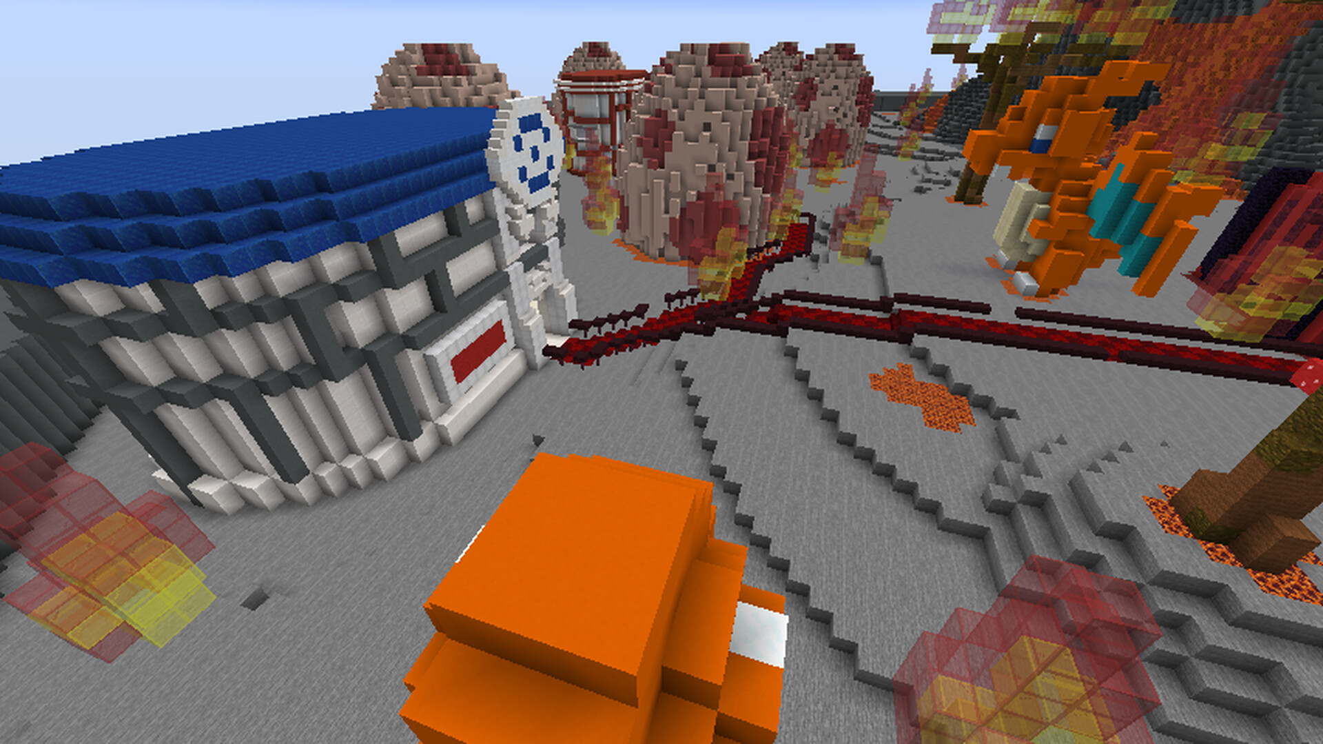 Pixelmon/pokemon Fire Gym Spawn 1.16 - 1.19 Free Download Minecraft Map