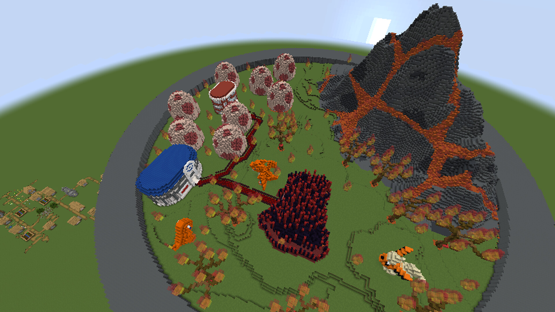 Pixelmon/pokemon Fire Gym Spawn 1.16 - 1.19 Free Download Minecraft Map