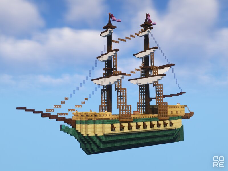 Small Medieval Sailboat [Download] - CORE Studios Minecraft Map