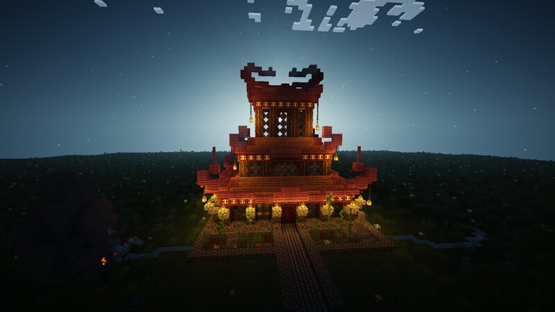 Fantasy Asian Build [Modded] Minecraft Map