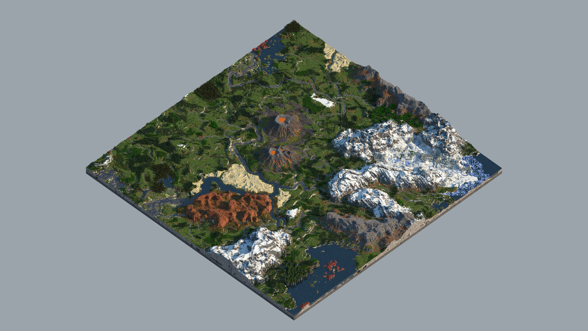 Cewortan - 8k of Half Mountains, Half Flatlands [1.18+ Java, Bedrock, Minecraft Survival World ...