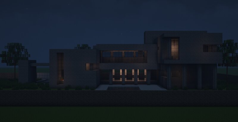 Two-Story Brutalist House [100 SUBS SPECIAL] Minecraft Map