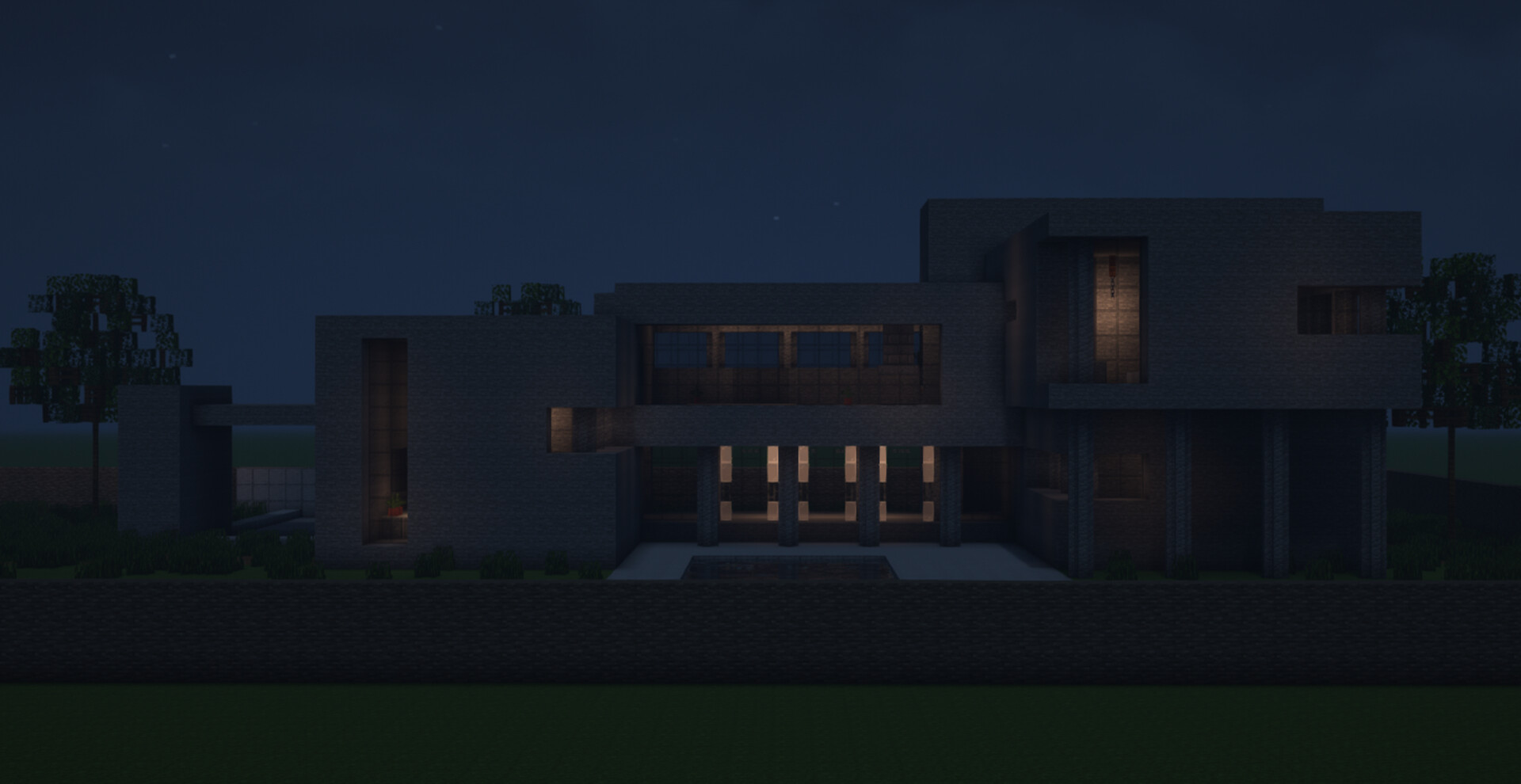 Two-Story Brutalist House [100 SUBS SPECIAL] Minecraft Map
