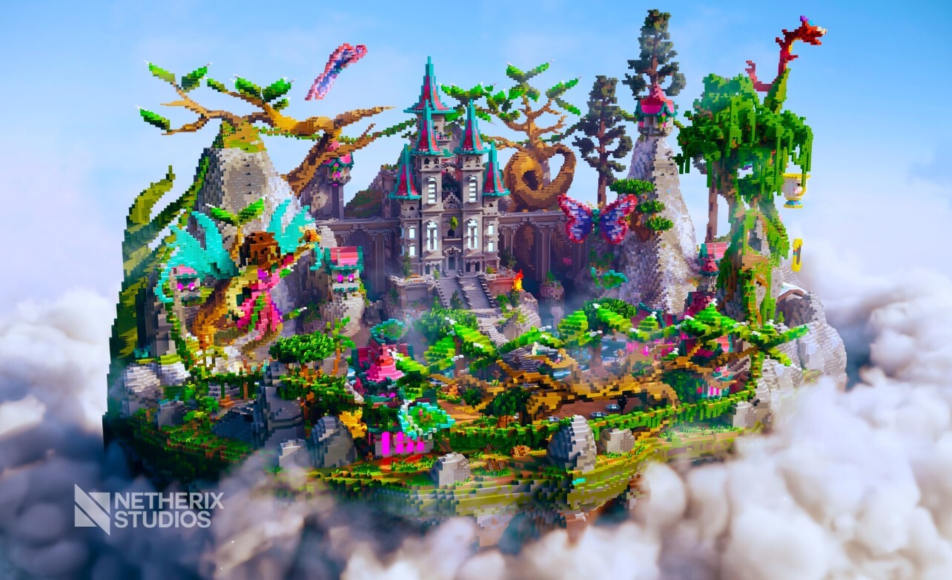 Fairy Island Spawn/Lobby | Fantasy Theme Minecraft Map