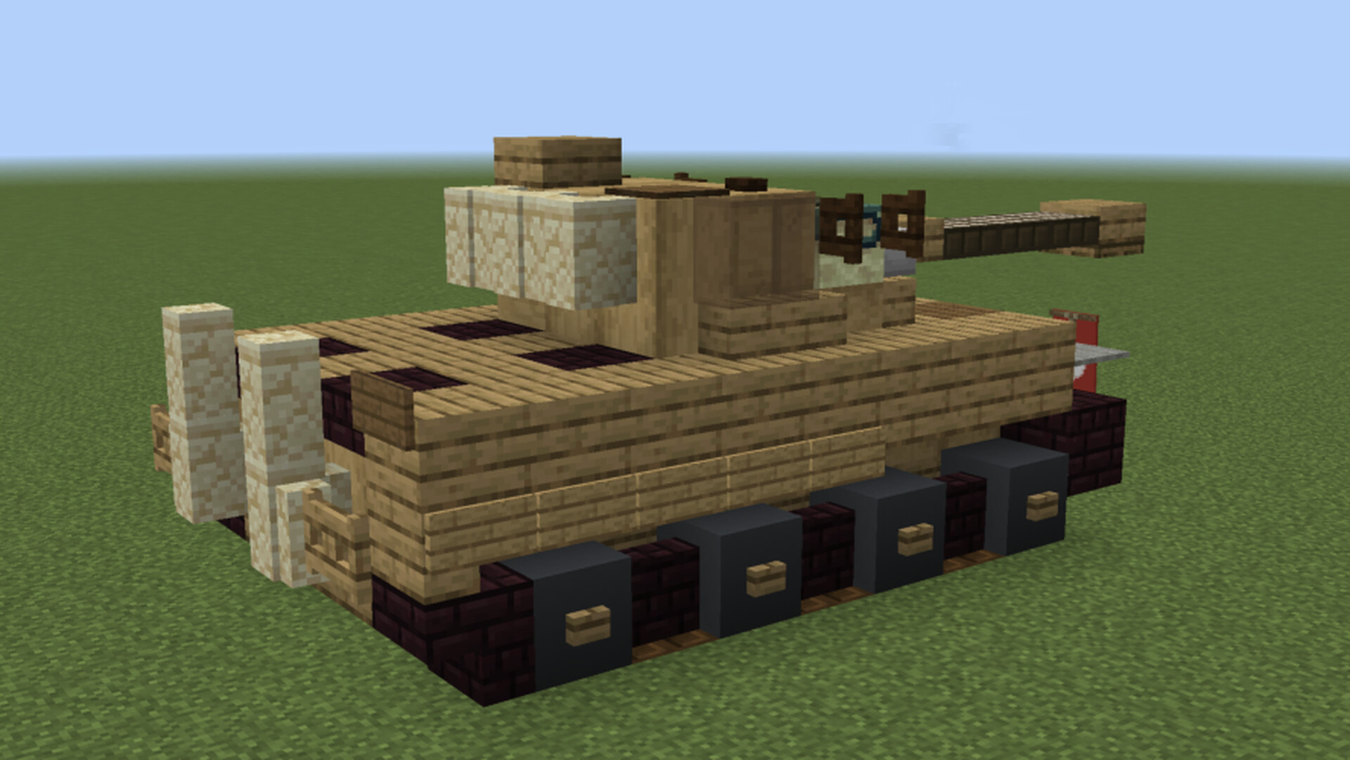 1.5:1 scale Tiger I heavy tank (Tiger H1 and E) Minecraft Map