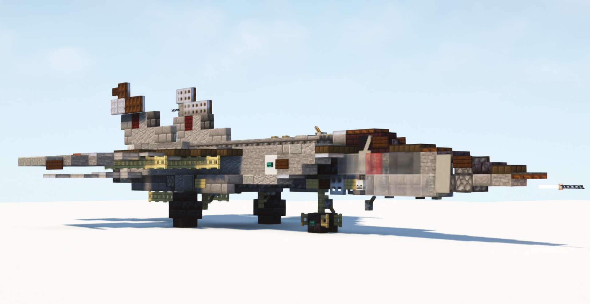 1.5:1 Scale Mikoyan MiG-25 / Foxbat Interceptor Minecraft Map