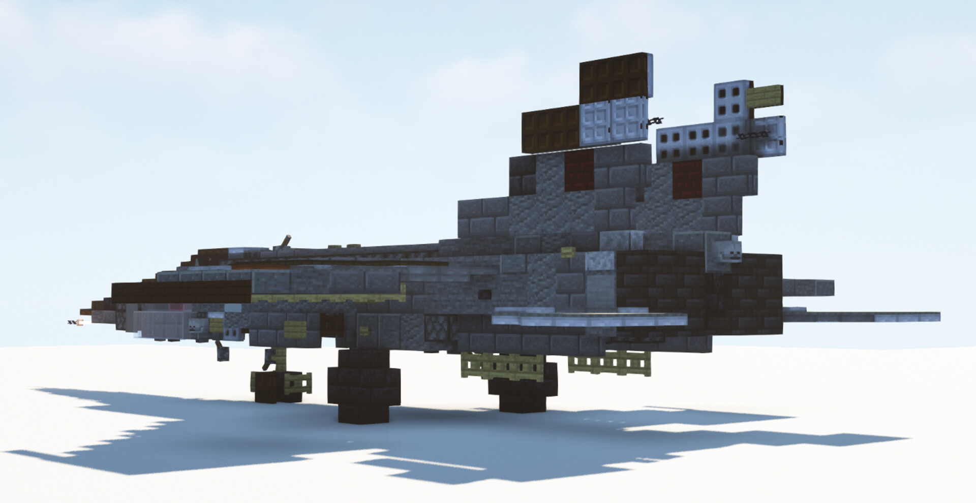1.5:1 Scale Mikoyan MiG-25 / Foxbat Interceptor Minecraft Map