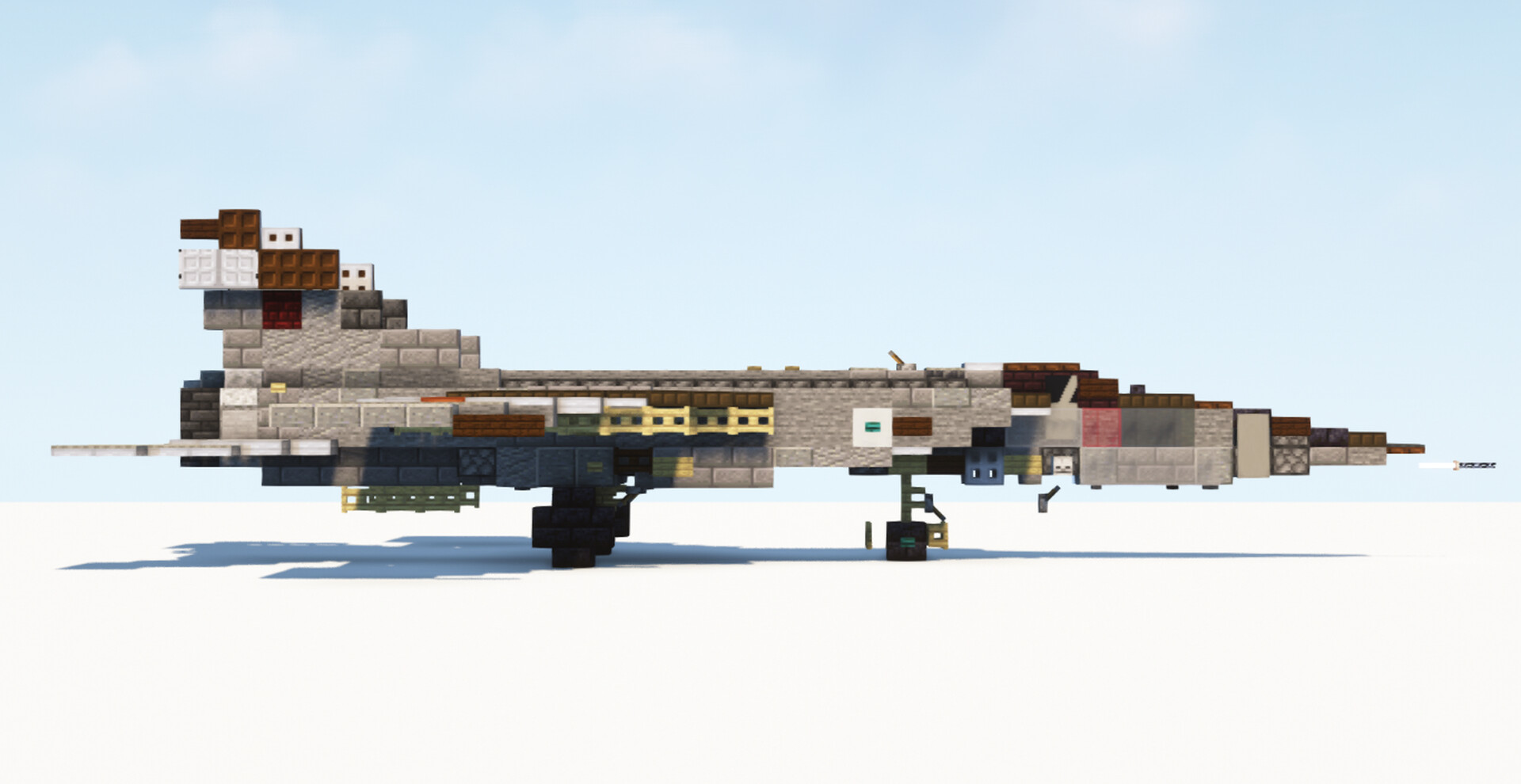 1.5:1 Scale Mikoyan MiG-25 / Foxbat Interceptor Minecraft Map