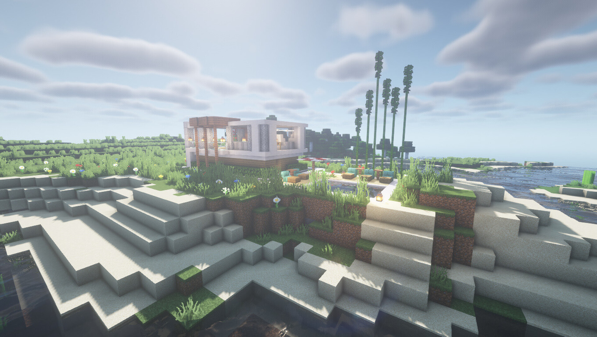 Modern Beach House (For Java & Bedrock) Minecraft Map