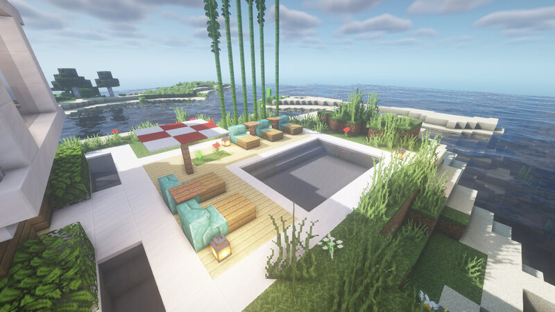 Modern Beach House (For Java & Bedrock) Minecraft Map