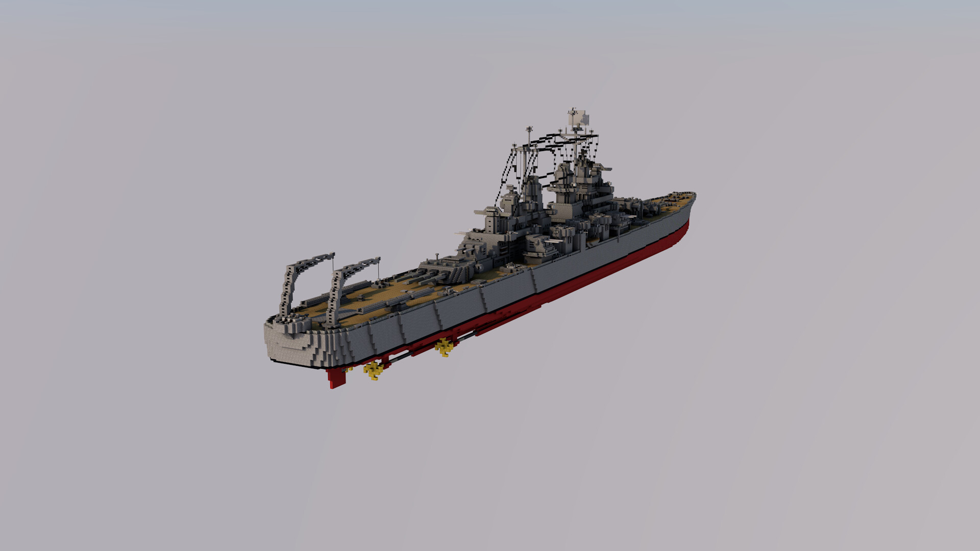 Baltimore Class Heavy Cruiser / 2:1 Scale Minecraft Map