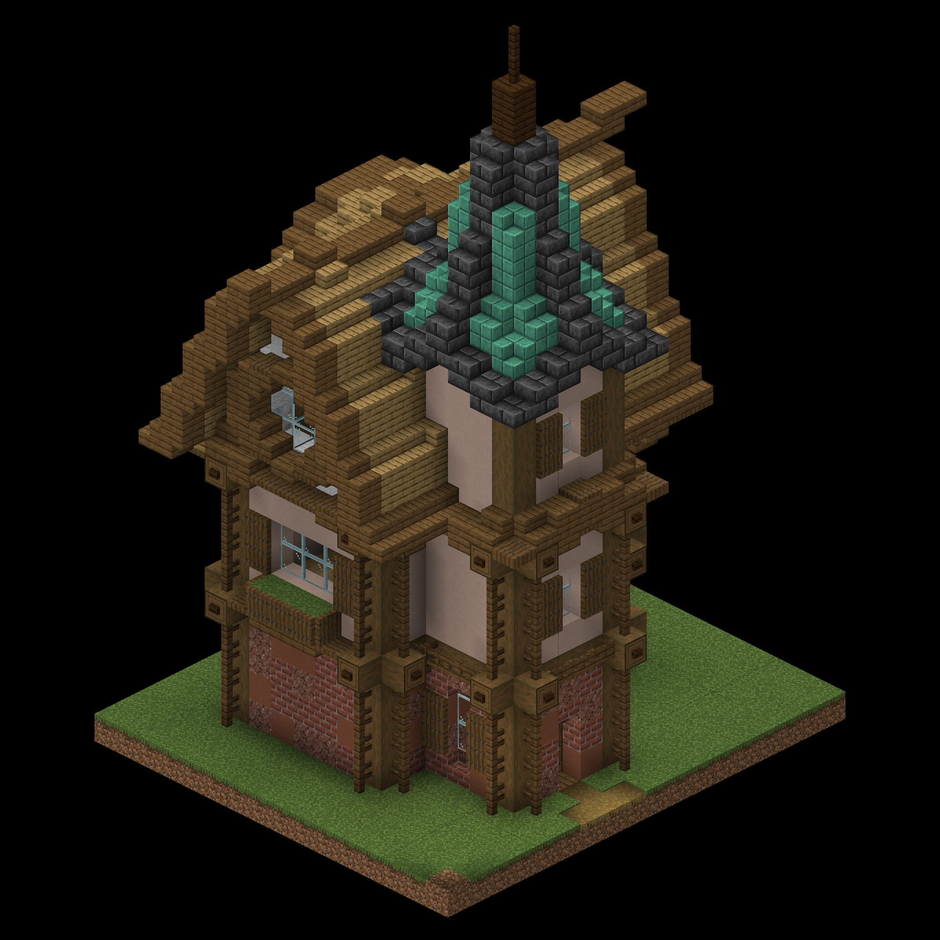 Mayor's Manor | 4 Story Medieval House Minecraft Map