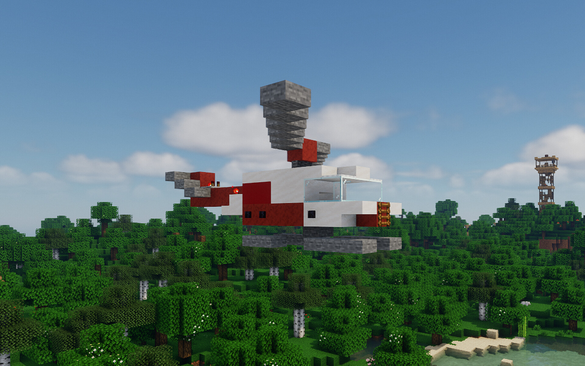 Cal Fire Super Huey | Firefighting Helicopter w/ Bucket Minecraft Map