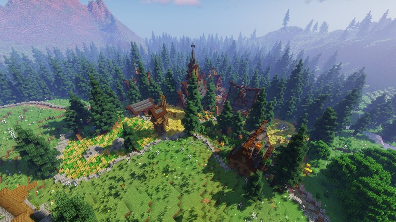 Estrald - A Medieval / Nordic Farming & Logging Village Minecraft Map