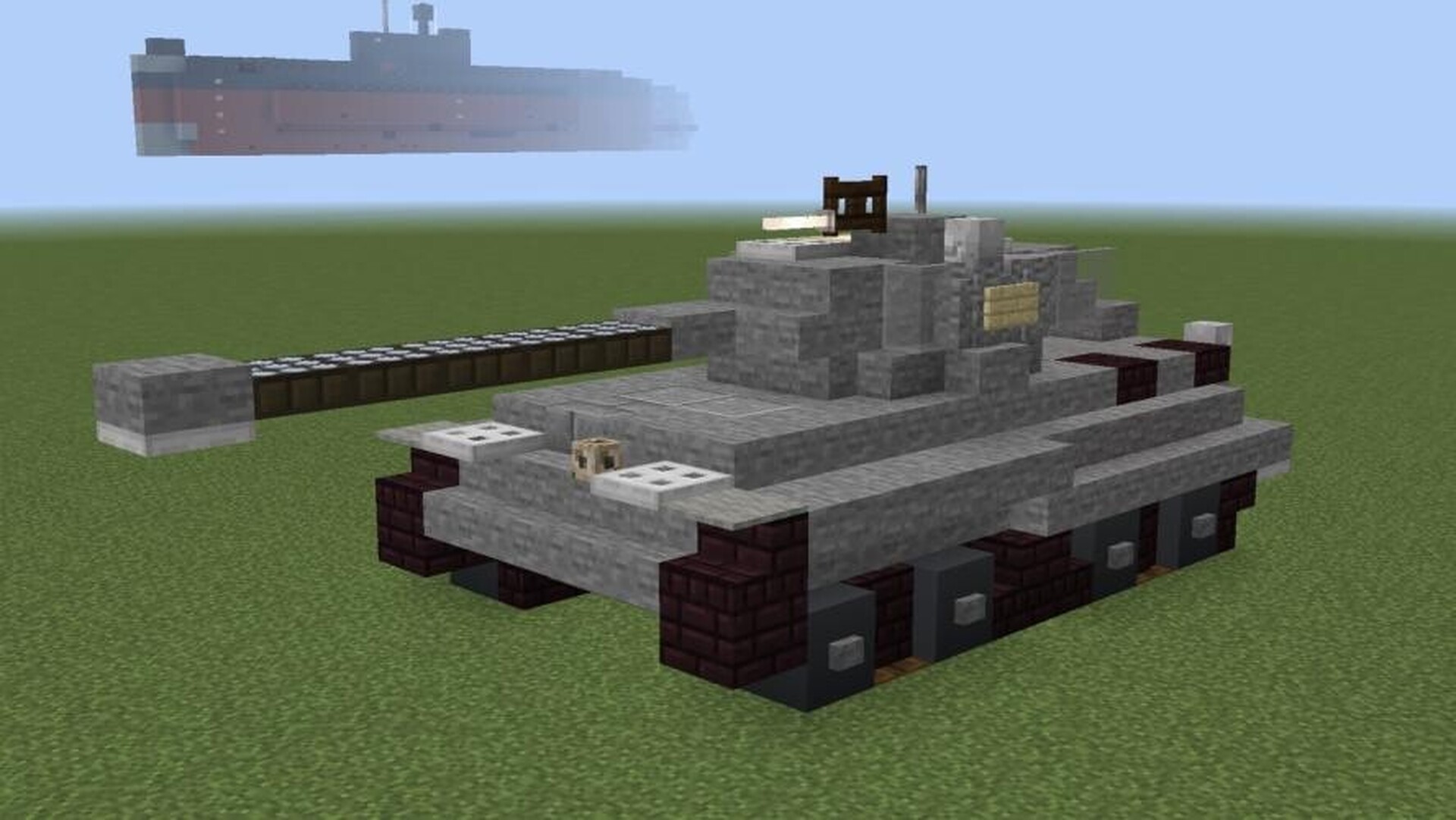 1.5:1 scale Panzerkampfwagen Tiger Ausf. B (Tiger II P and H) Minecraft Map