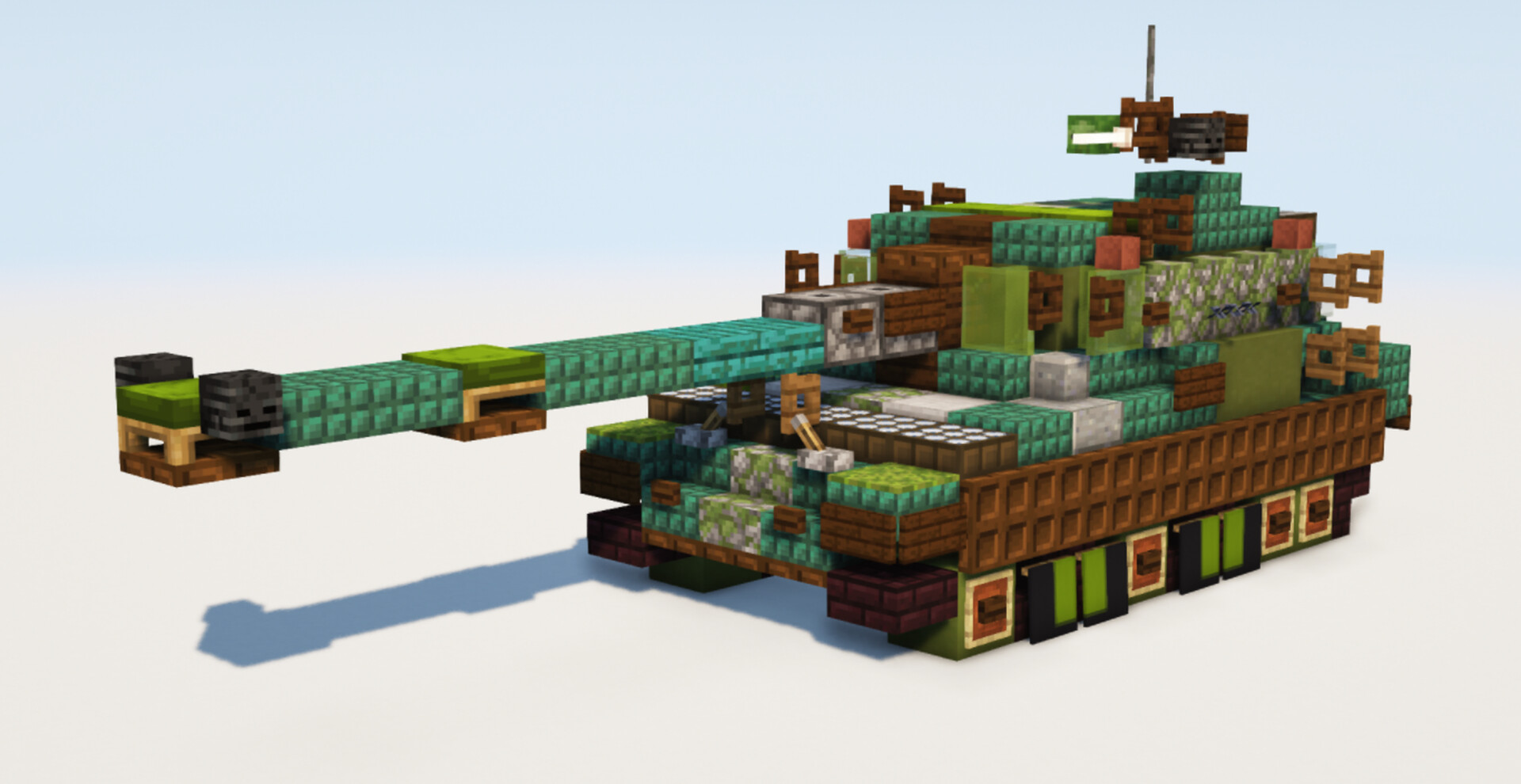 1.5:1 Scale 2S35 Koalitsiya-SV Self-Propelled Howitzer Minecraft Map