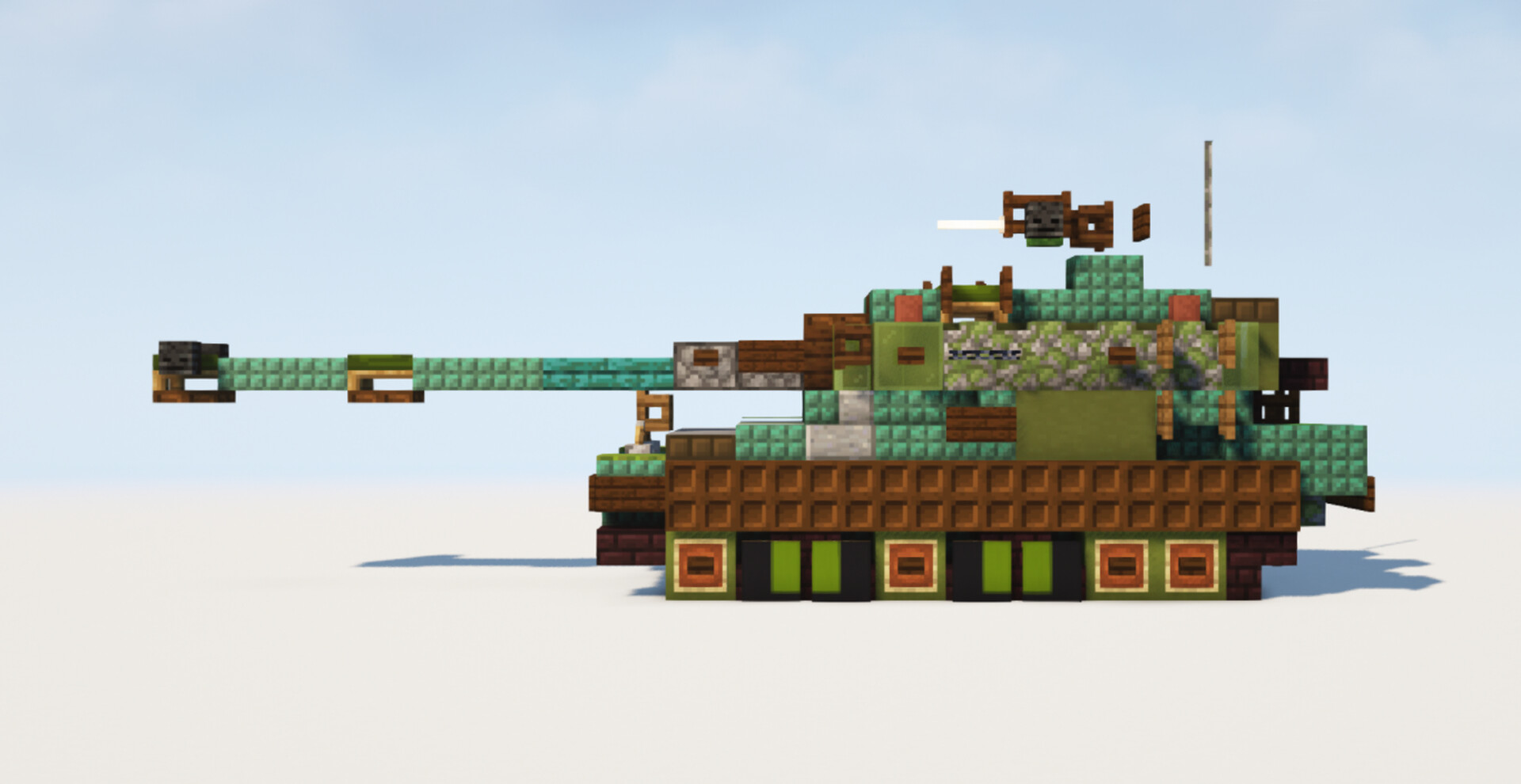 1.5:1 Scale 2S35 Koalitsiya-SV Self-Propelled Howitzer Minecraft Map