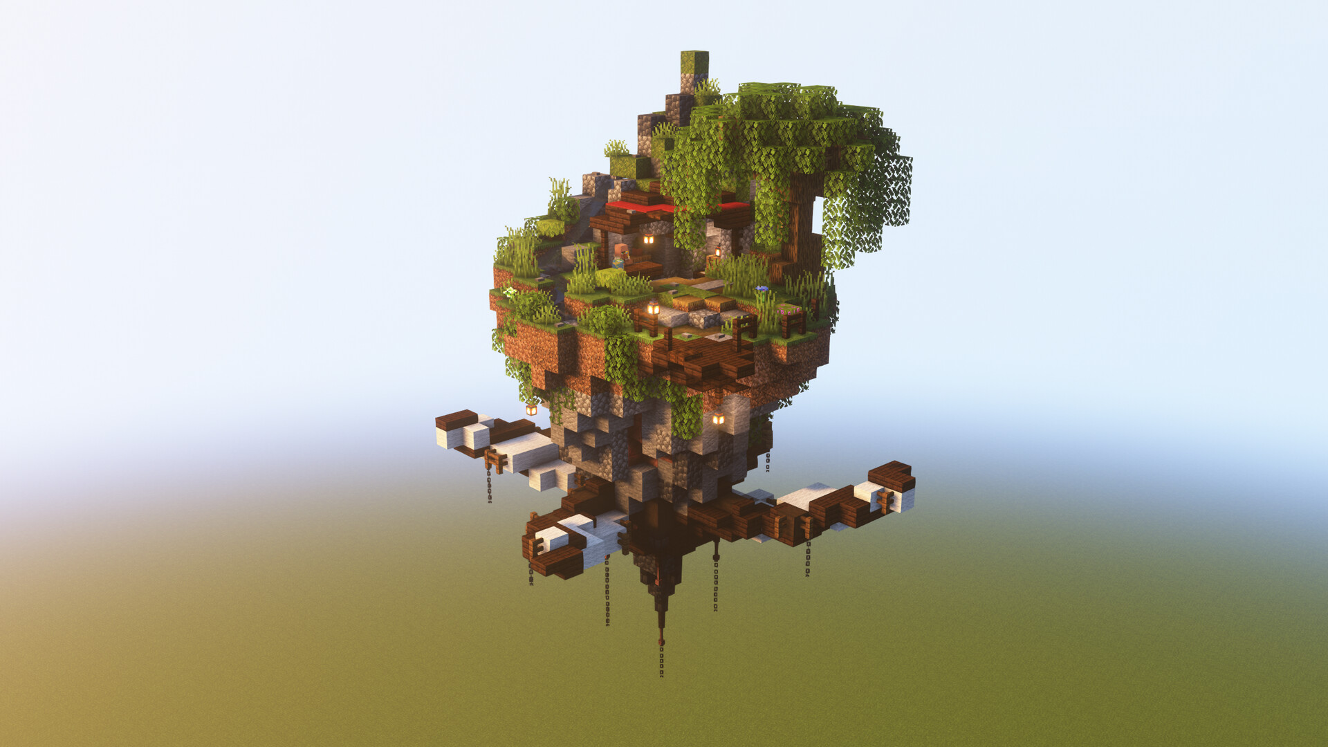 Floating Steampunk Merchant Island [DOWNLOAD] Minecraft Map