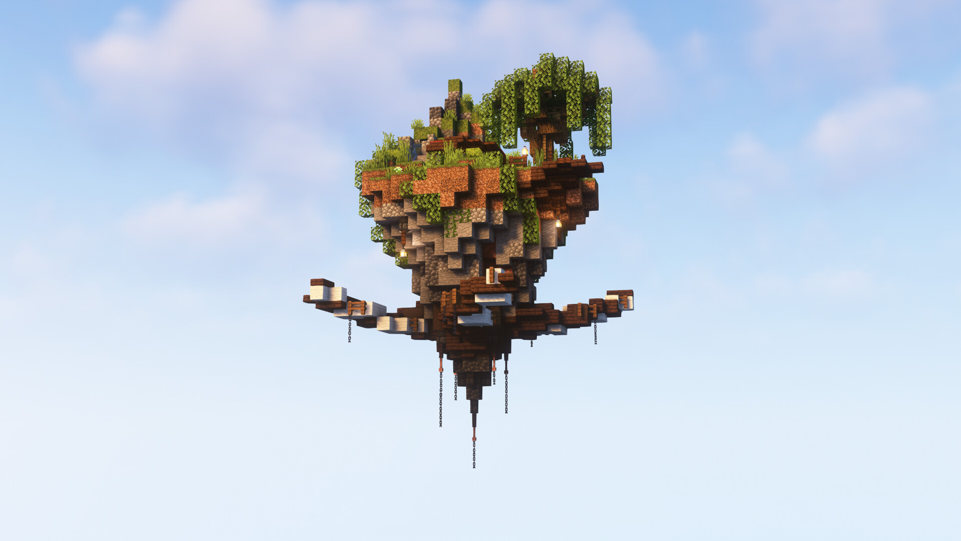 Floating Steampunk Merchant Island [DOWNLOAD] Minecraft Map