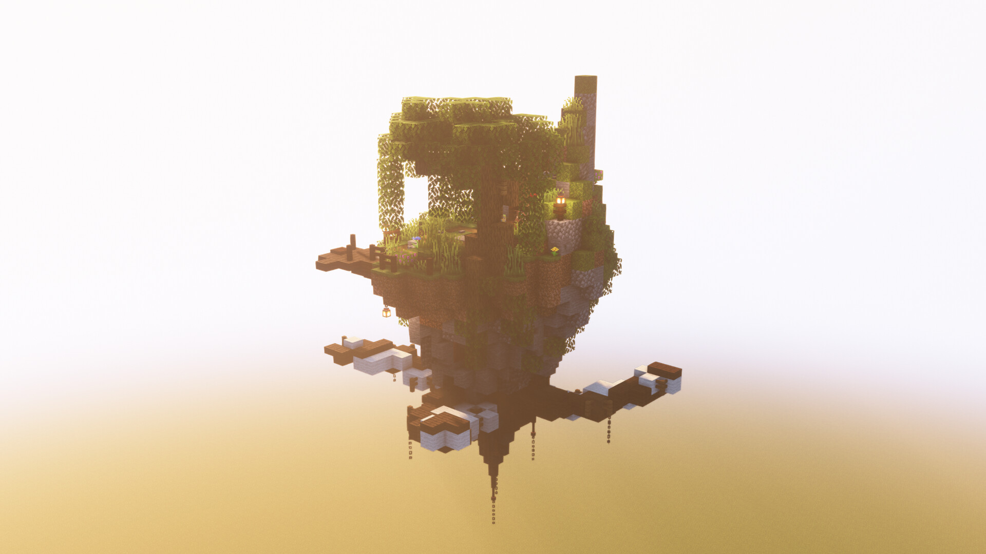 Floating Steampunk Merchant Island [DOWNLOAD] Minecraft Map