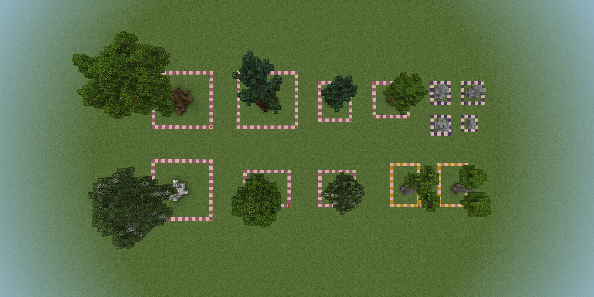 Custom Trees and Rocks Minecraft Map